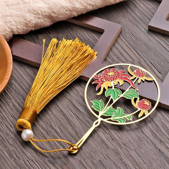 Other | New 24k Gold Plated Metal Bookmark With Dangling Tassel Version ...